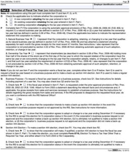 What is an IRS Form 2553?