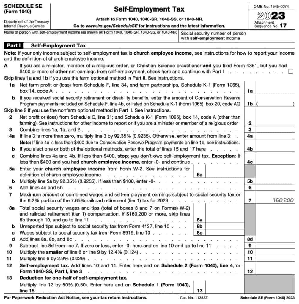 Schedule SE (form 1040): Filing the self-employment tax form - CoCountant