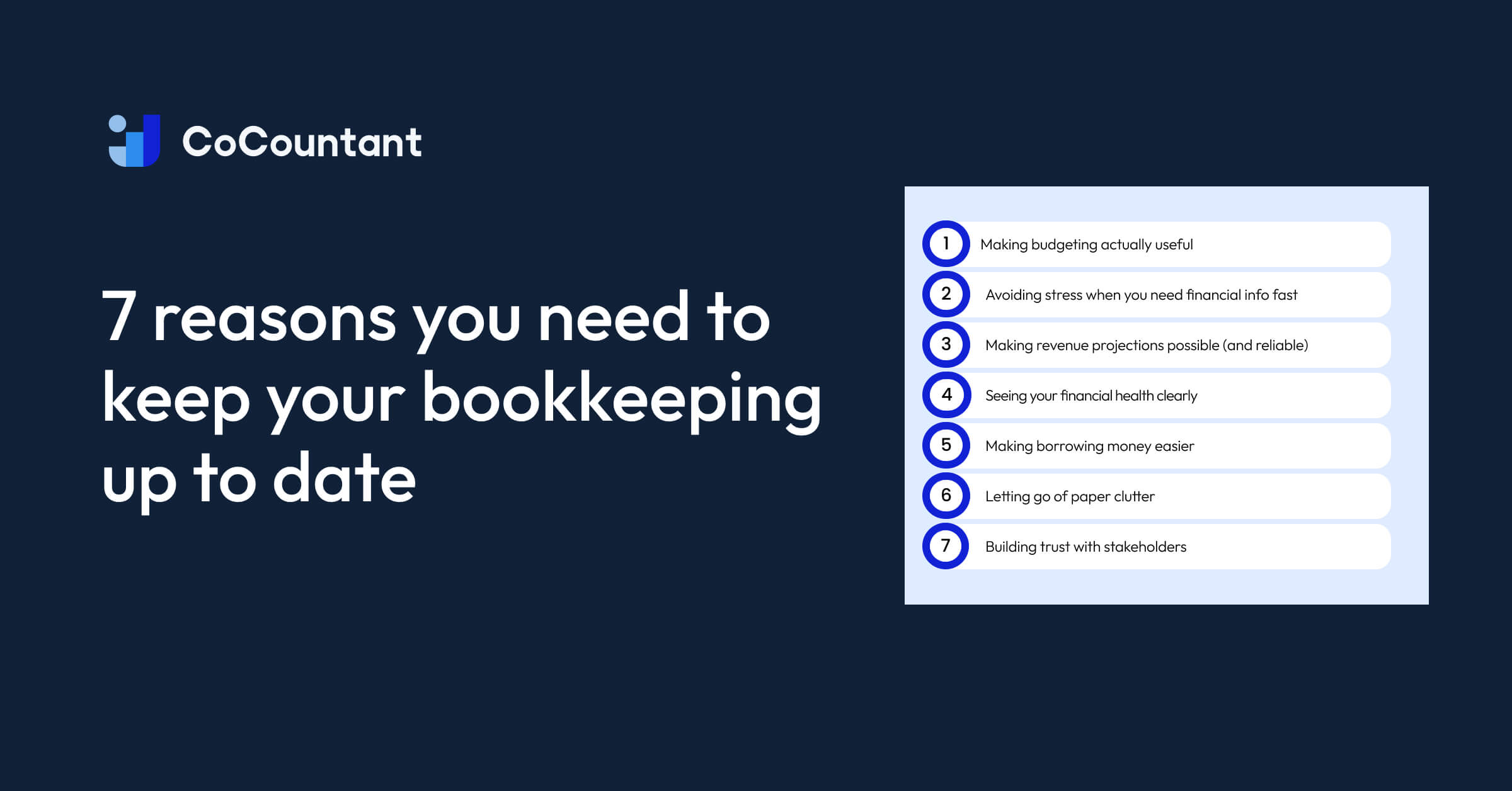 7 reasons you need to keep your bookkeeping up-to-date - CoCountant